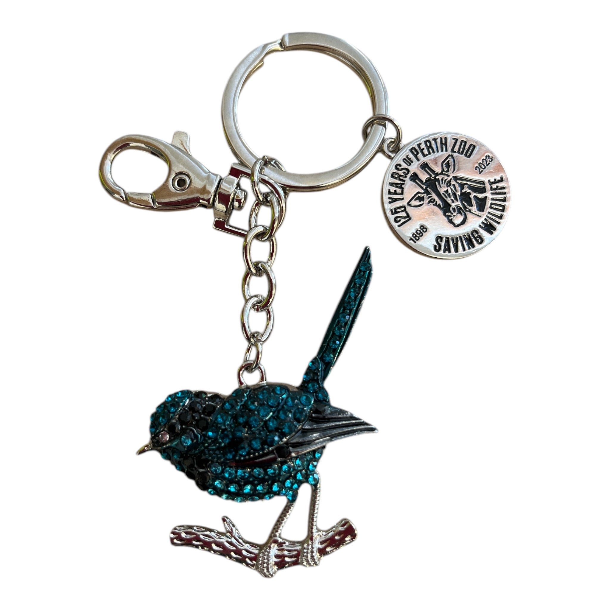 Blue Wren Bling Keyring – Perth Zoo Shop