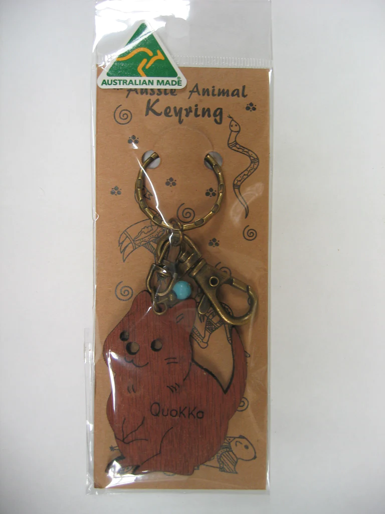 Wooden Keyring Quokka - Australian Made – Perth Zoo Shop