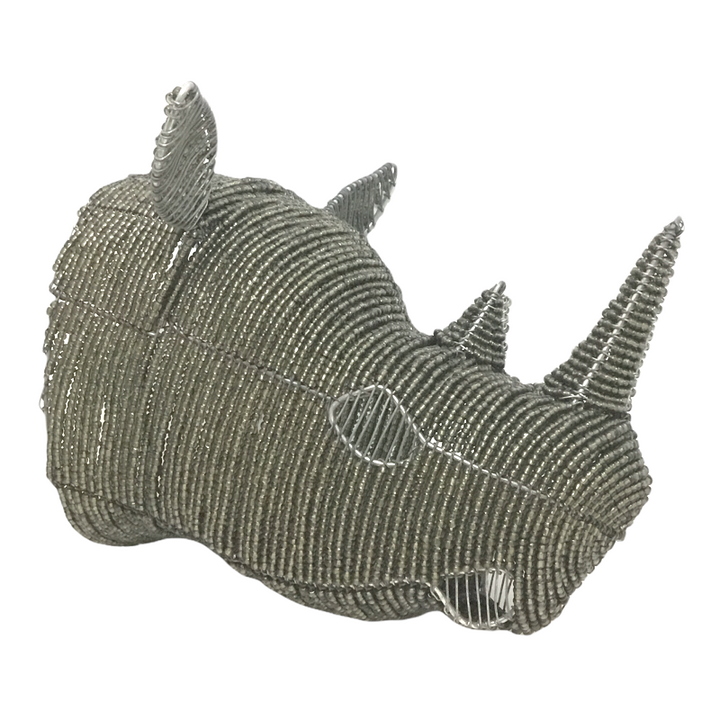 Beaded Snare Ware Rhino Head Wall Hanging – Perth Zoo Shop